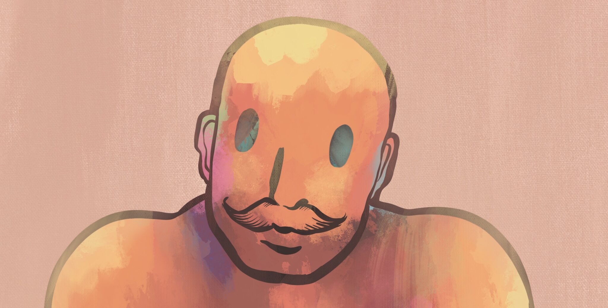 Dibujo de un calvo - Juan Antonio Cortés - Ilustraciones con Procreate